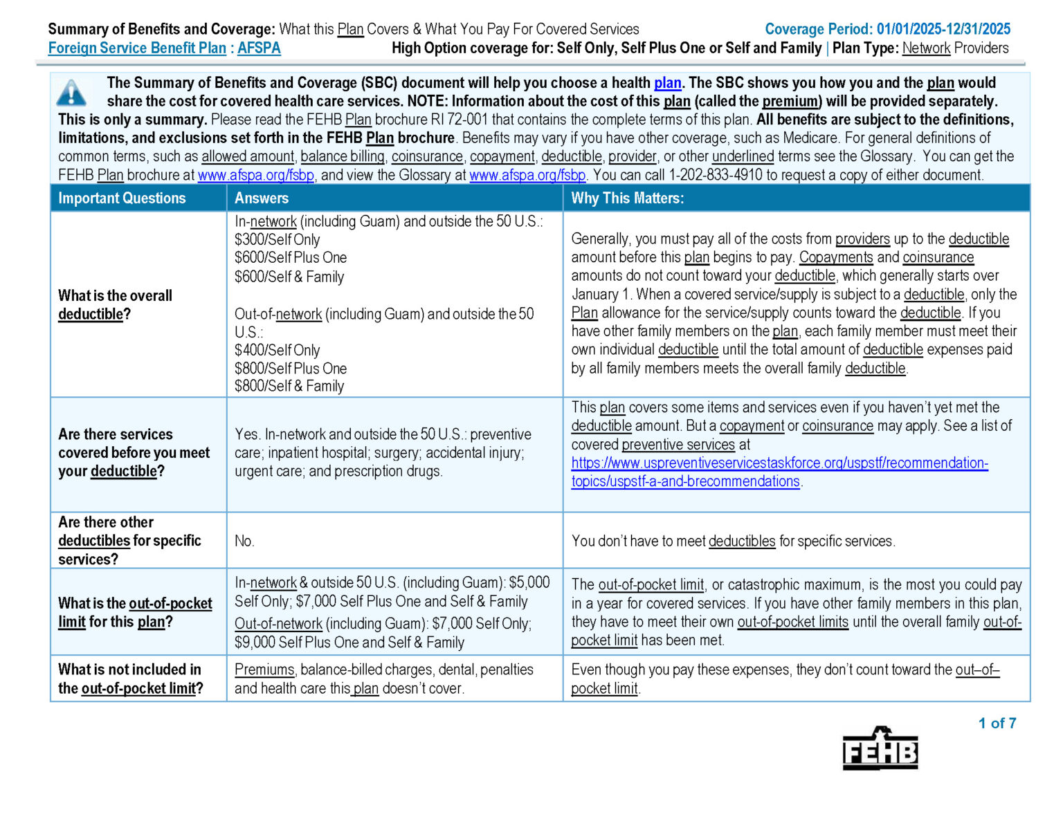 New for 2025 – AFSPA