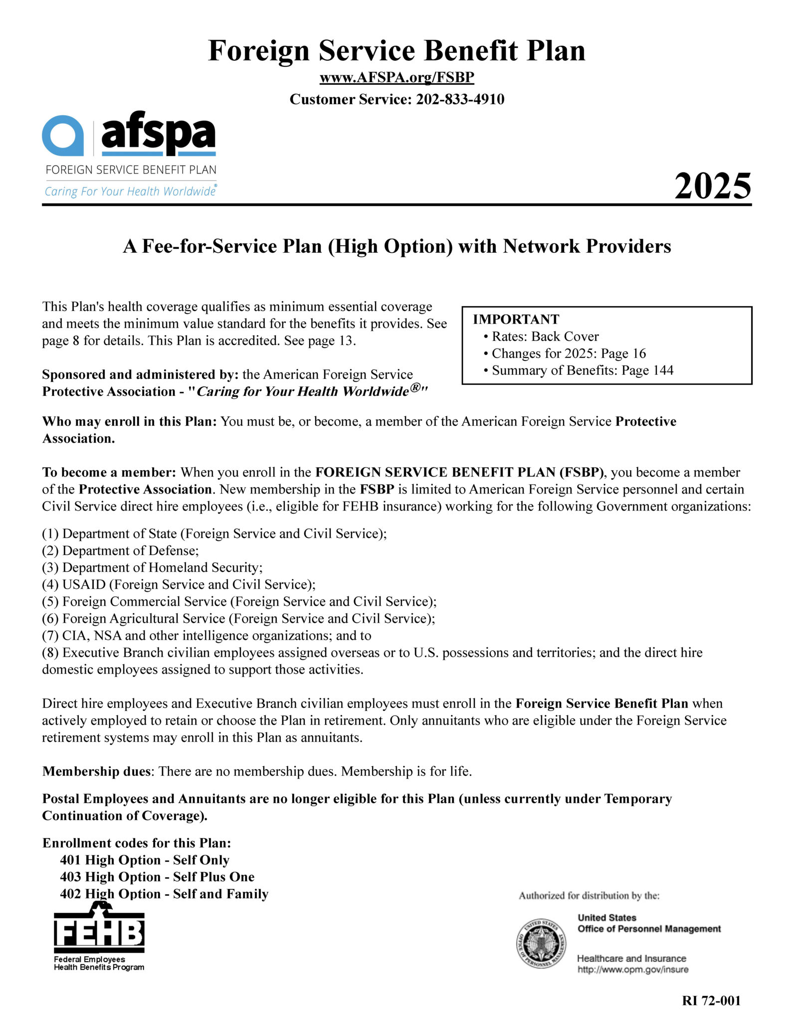 New for 2025 – AFSPA