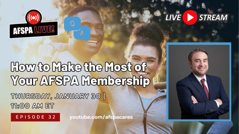 AFSPA Live Q&A: Get to Know Your AFSPA Membership – AFSPA