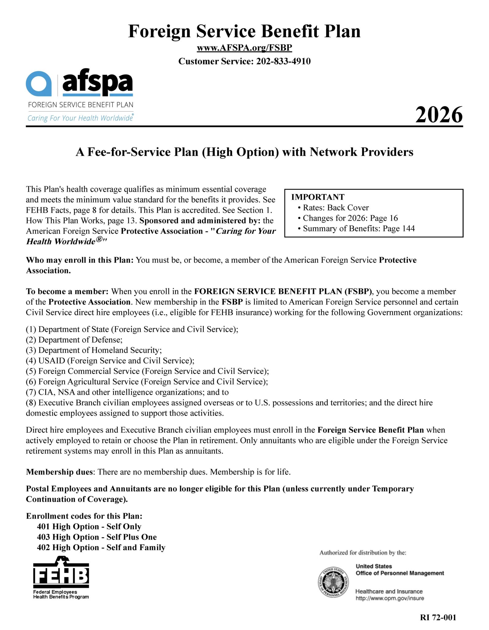 New for 2026 – AFSPA